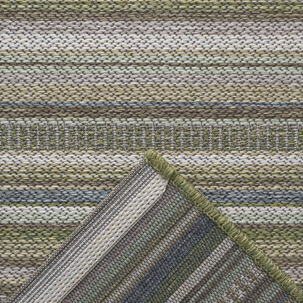 Brigton Green Stripe Rug - Glasswells