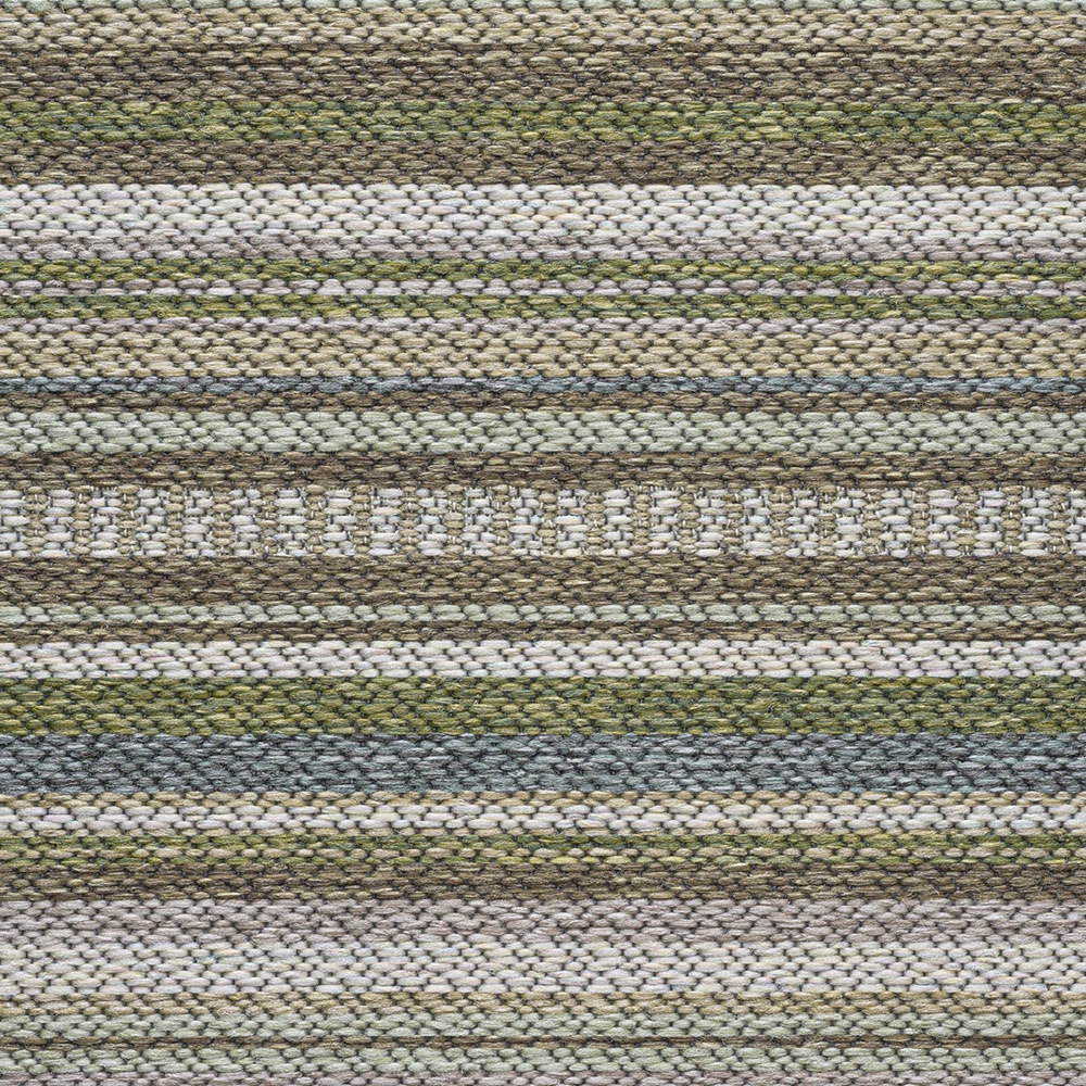 Brigton Green Stripe Rug - Glasswells