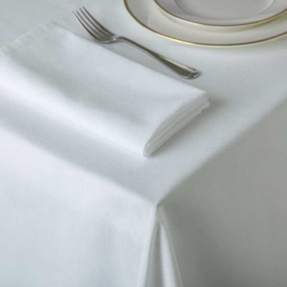 Amalfi Tablecloth Round White - Glasswells