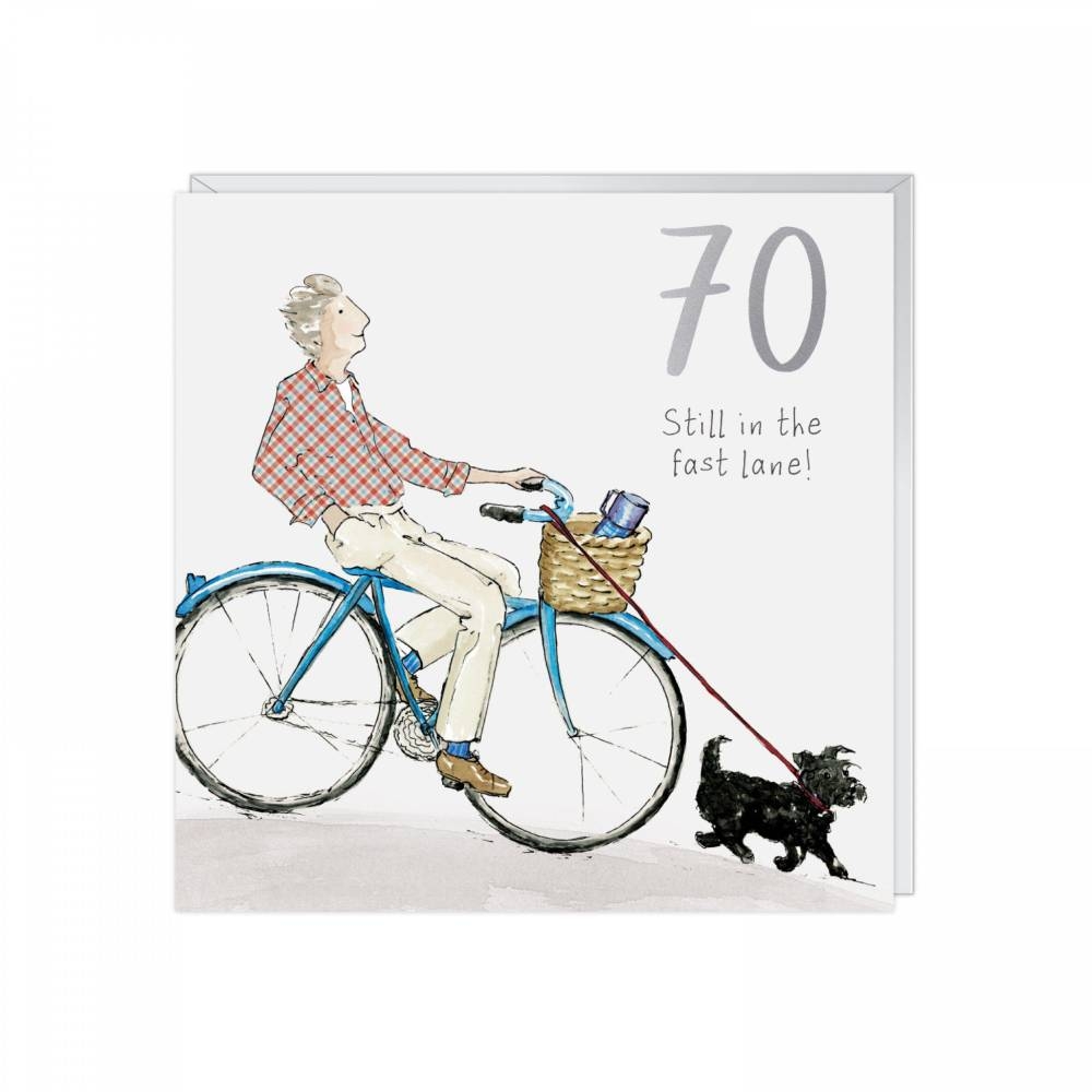 70 Fast Lane - Birthday Card - Glasswells