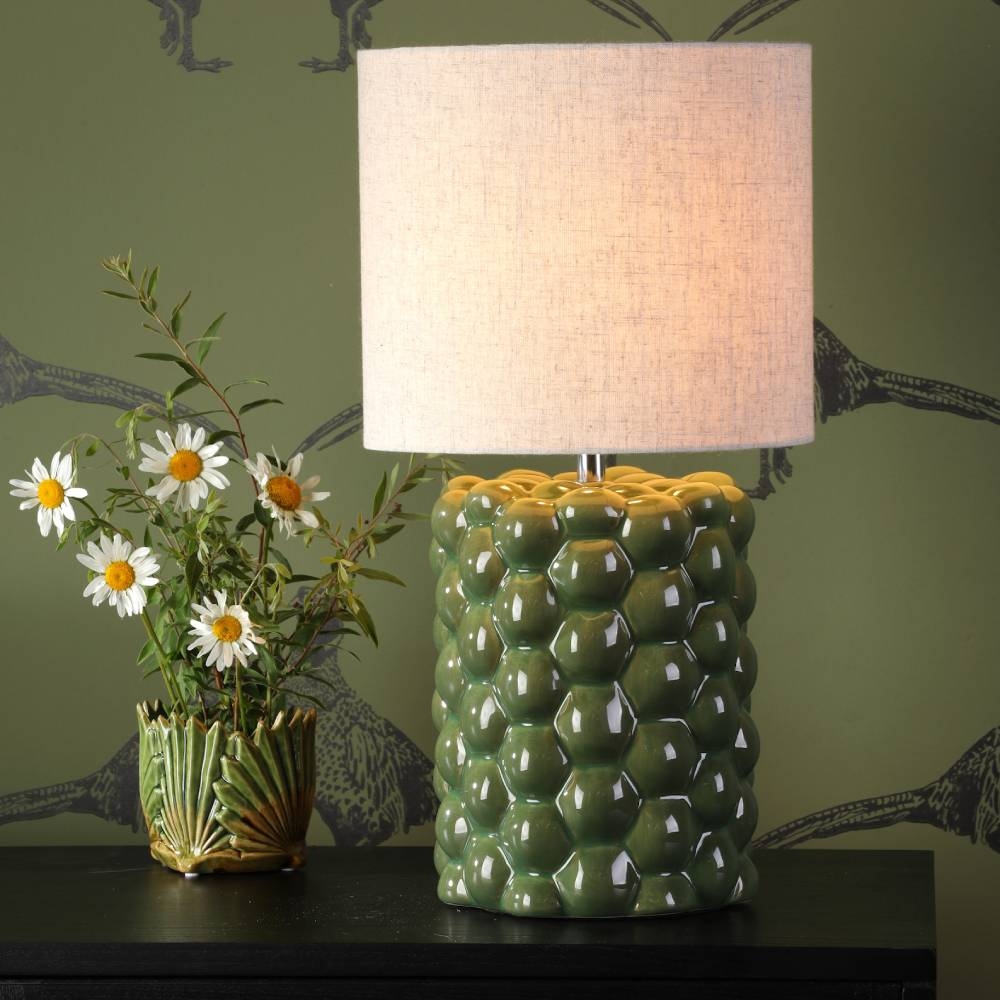 Jayden Green Table Lamp with Shade - Glasswells