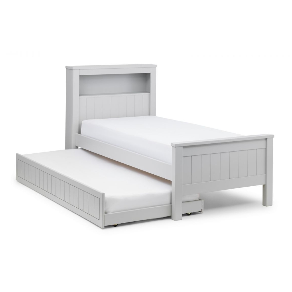 Marley Bookcase Bed Single 90cm Dove Grey - Glasswells