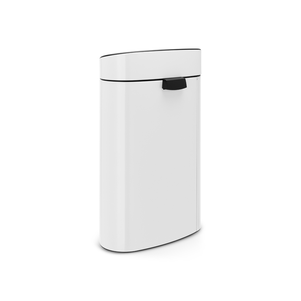 Brabantia Touch Bin 40L Plastic Bucket White - Glasswells