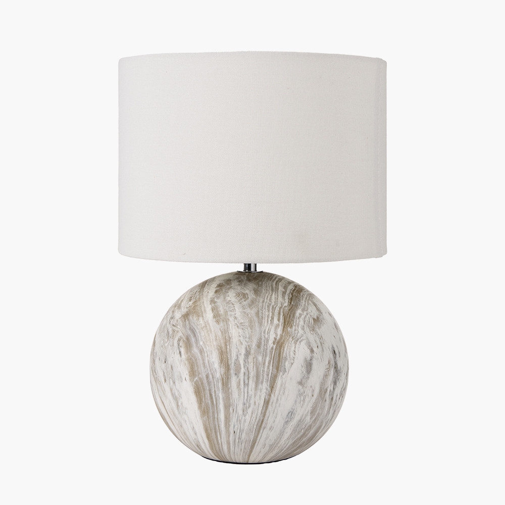 Viejo Ceramic Grey Stone Effect Table Lamp - Glasswells