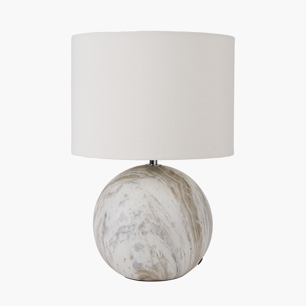 Viejo Ceramic Grey Stone Effect Table Lamp - Glasswells