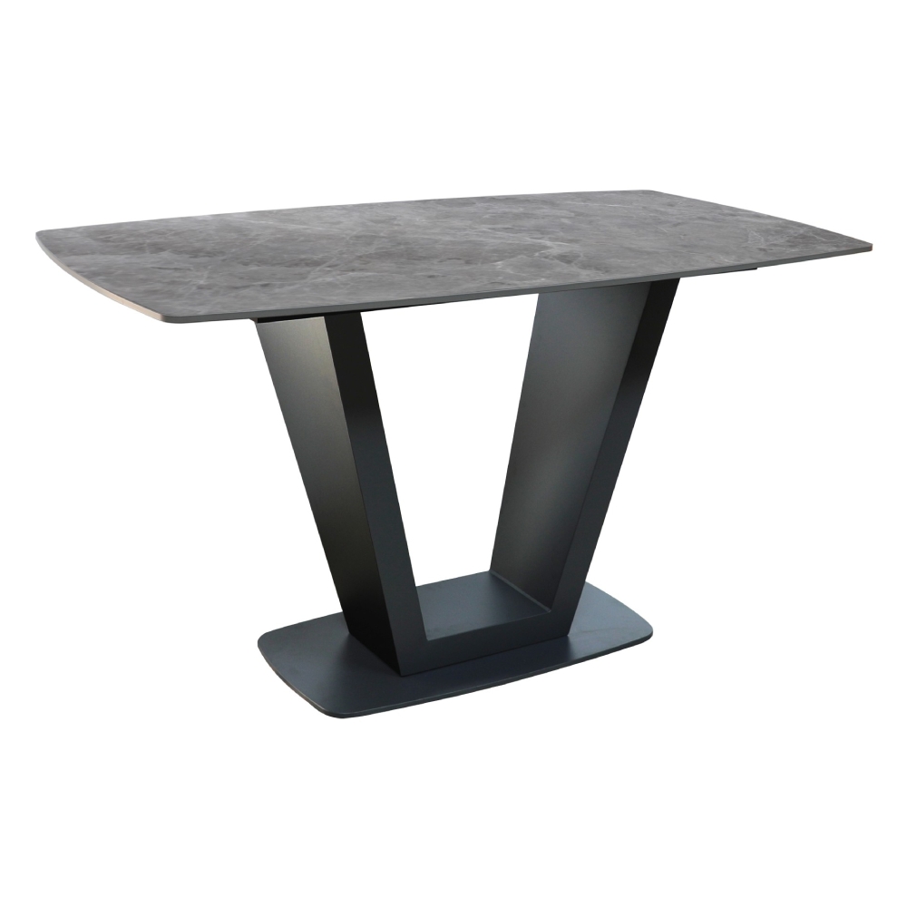 Ariel Compact Dining Table 135cm Grey - Glasswells