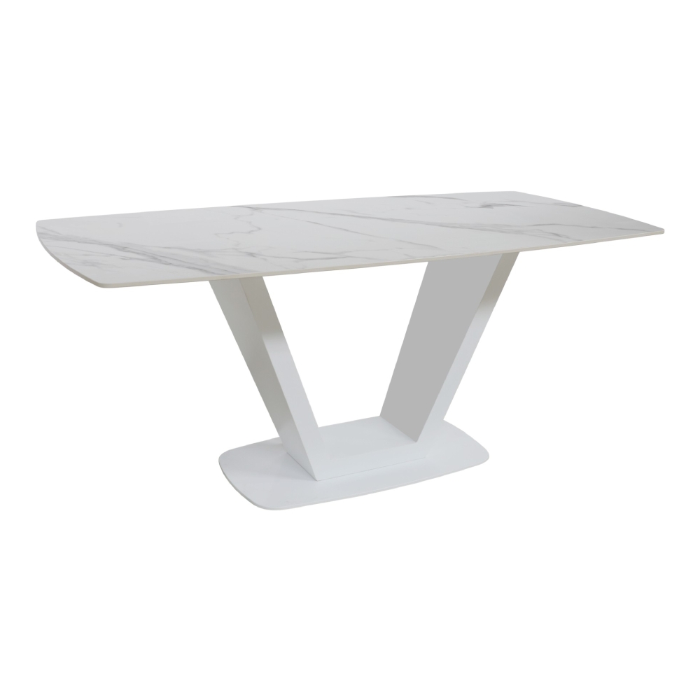 Ariel Dining Table 180cm White - Glasswells