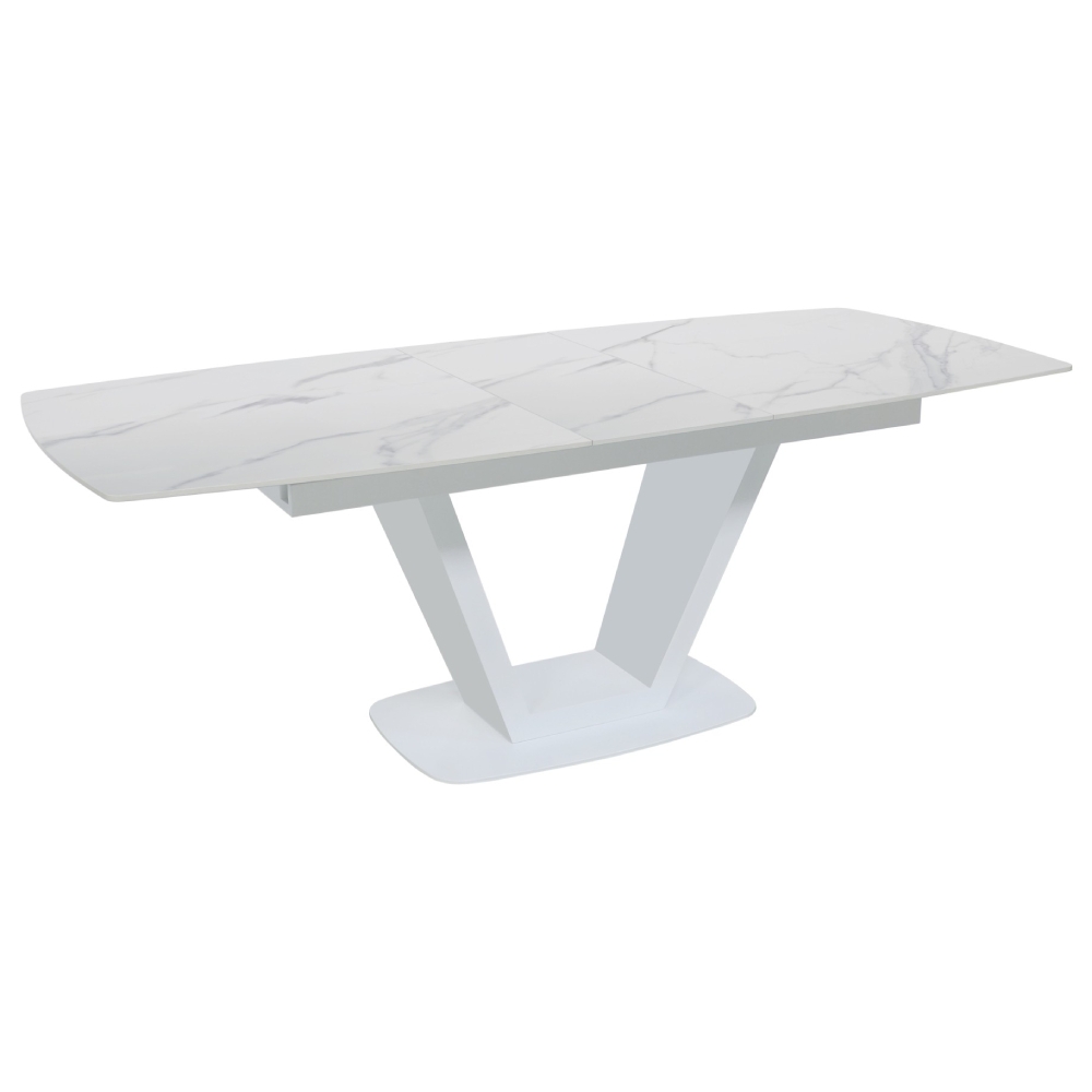 Ariel Extending Dining Table 180-220cm White - Glasswells