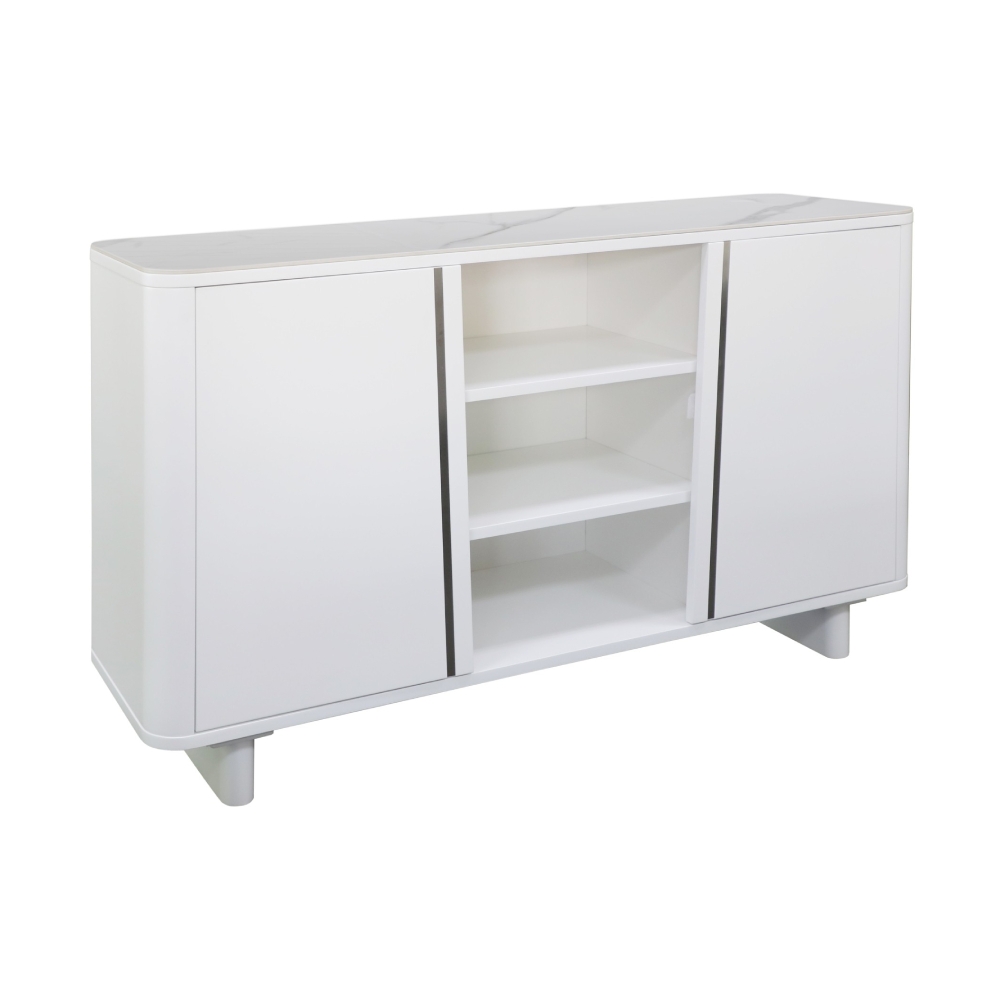 Ariel Large Sideboard White - Glasswells