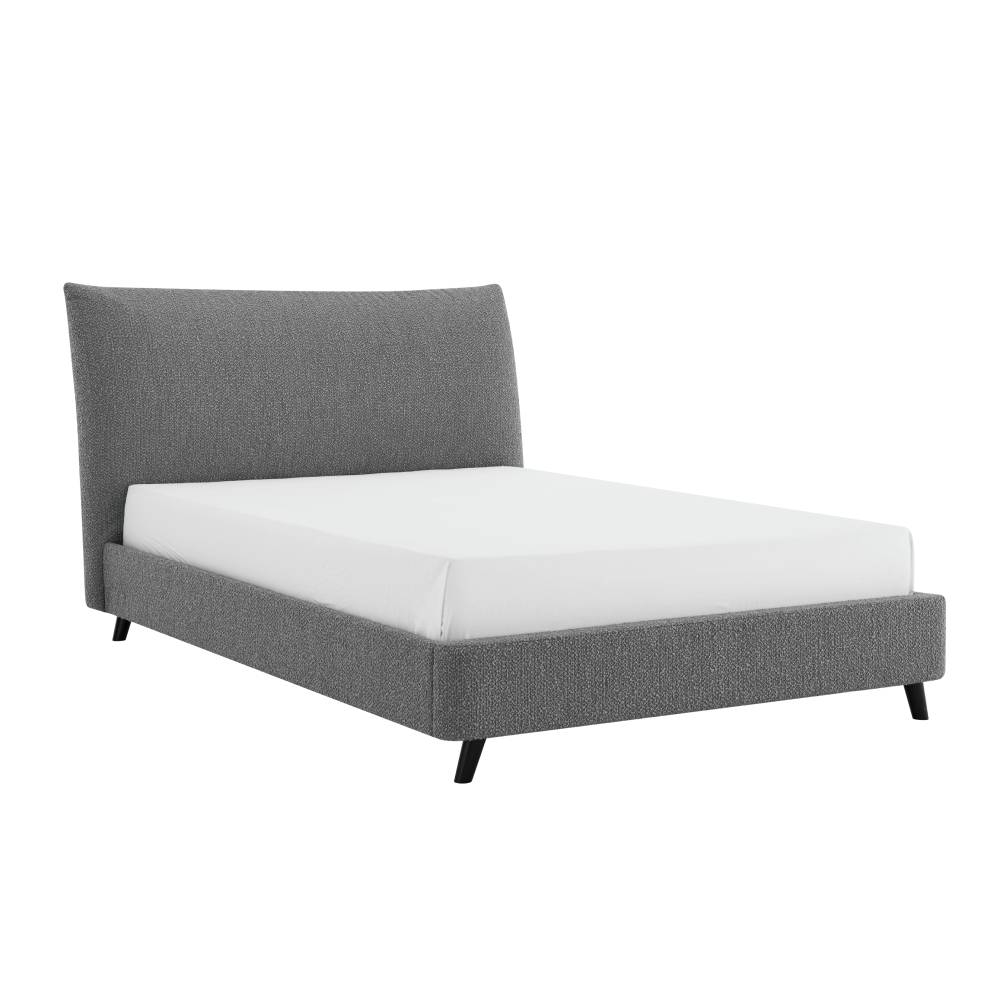 Lucia Pillow Bed Frame Dove Grey Boucle - Glasswells