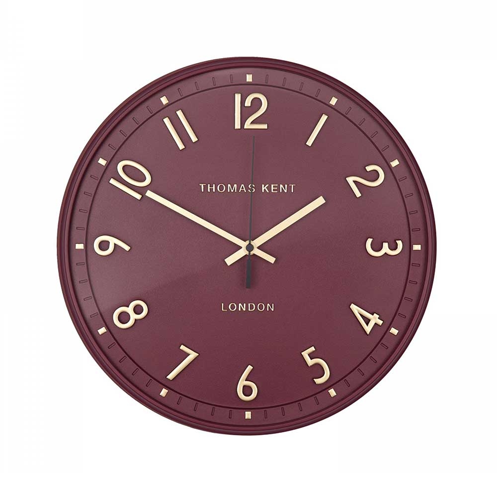 Thomas Kent 14" Tresco Wall Clock Berry - Glasswells