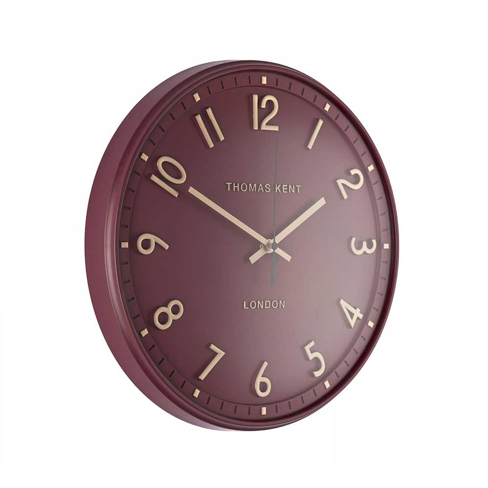 Thomas Kent 14" Tresco Wall Clock Berry - Glasswells