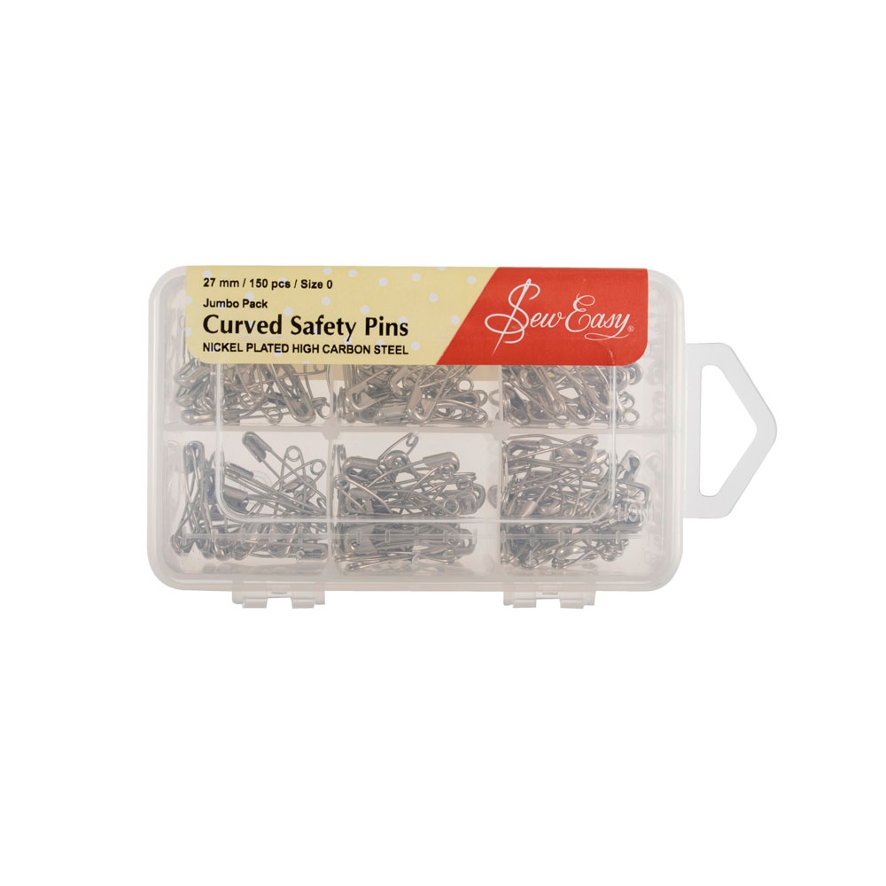 Safety Pins Curved 27mm - Glasswells