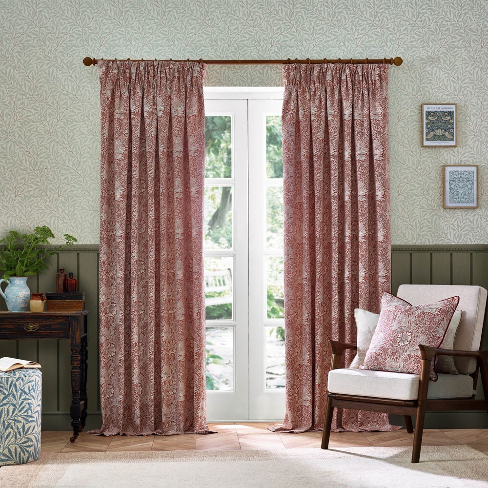 Marigold Pencil Headed Curtains Russet - Glasswells