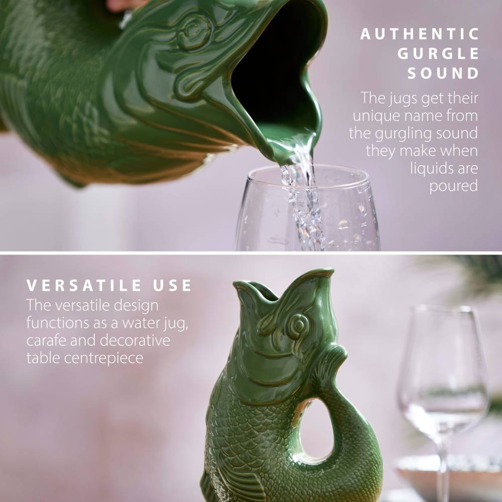 The Wade Gurgling Jug 1.2L Forest Green - Glasswells