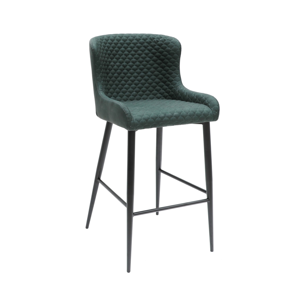 Hawthorn Bar Stool Green PU - Glasswells