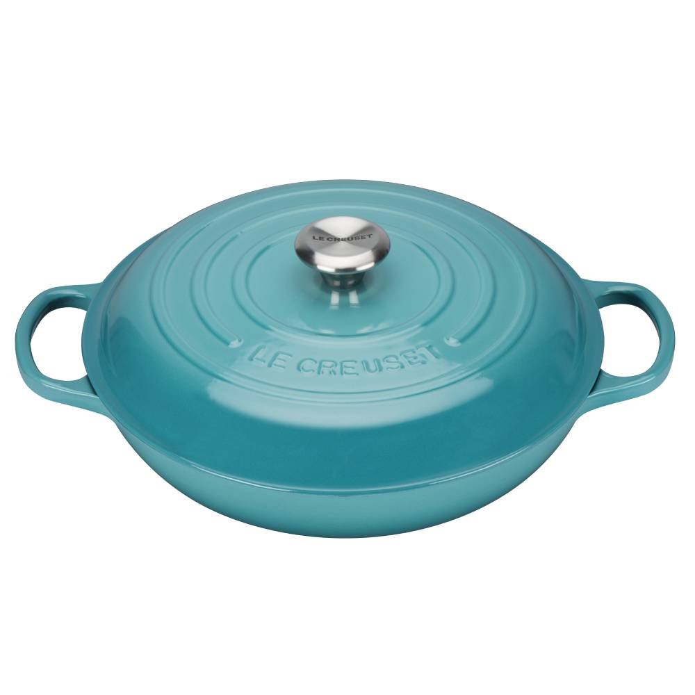 Le Creuset Shallow Casserole 30 Teal - Glasswells