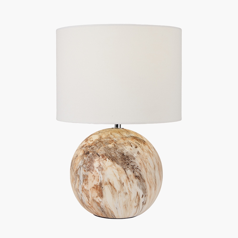 Viejo Stone Effect Ceramic Table Lamp With Shade - Glasswells