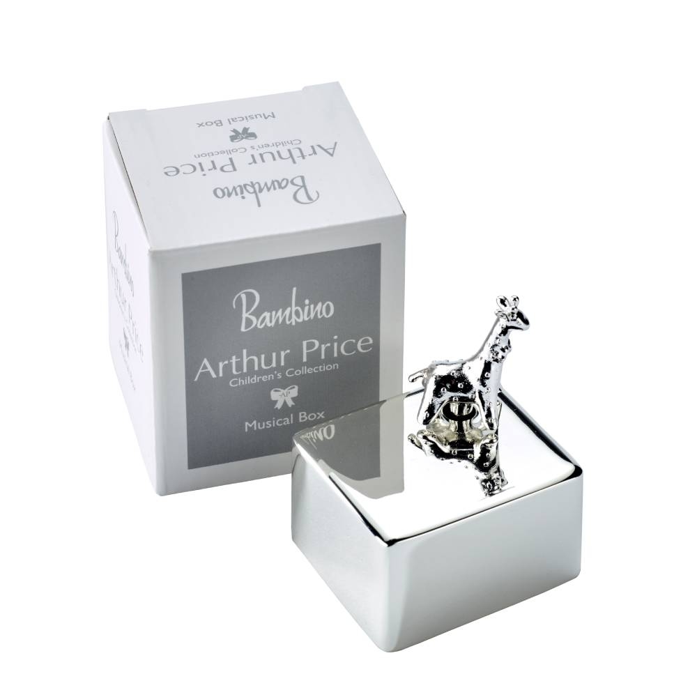 Silver Plated Giraffe Music Box - Glasswells