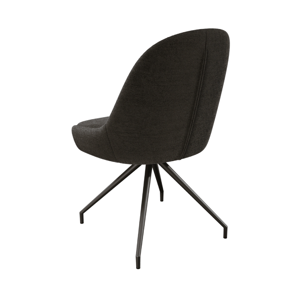 Miami Swivel Dining Chair Charcoal - Glasswells