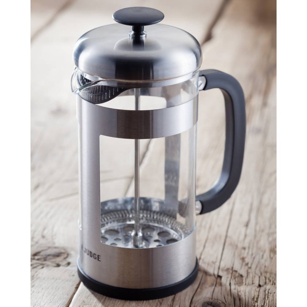 Judge 8 Cup Glass Cafetiere - Silver - Glasswells