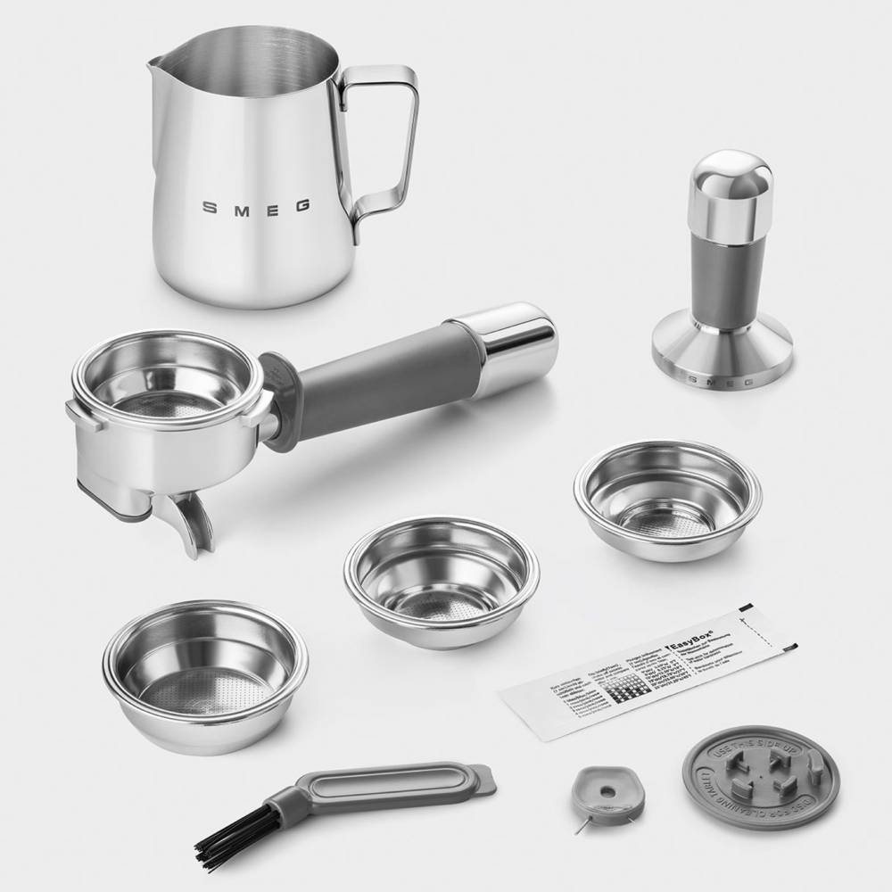 Smeg Espresso Machine With Grinder Red - Glasswells