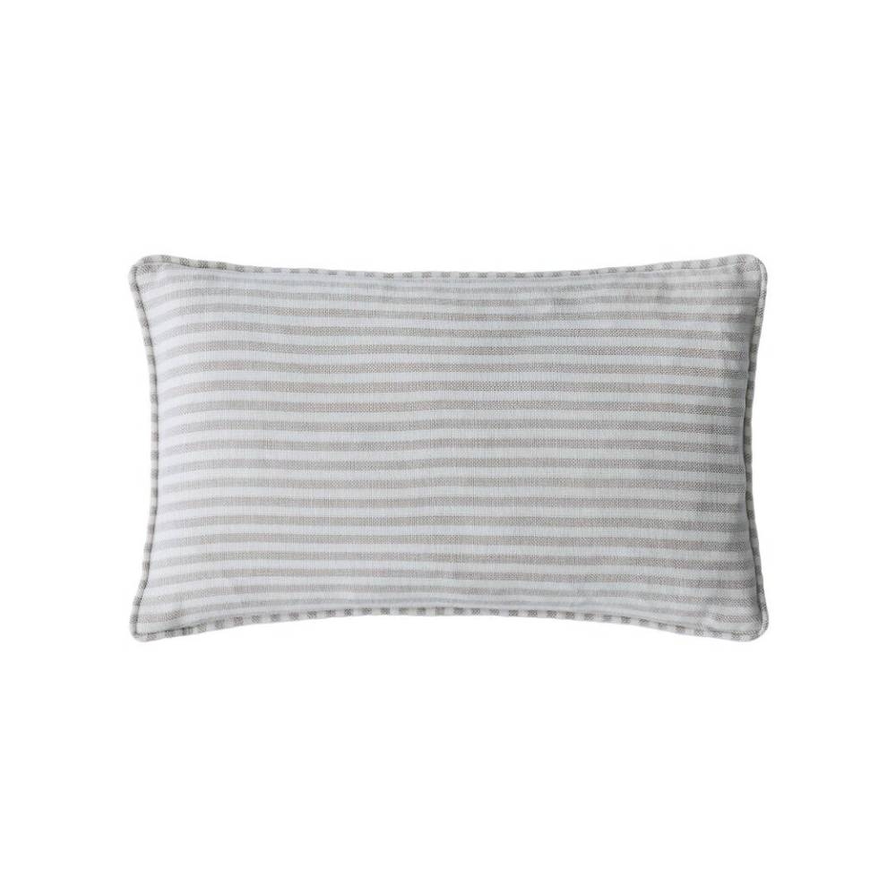 Laura Ashley Cornish Chenille Stripe 30cm x 50cm Cushion Natural ...