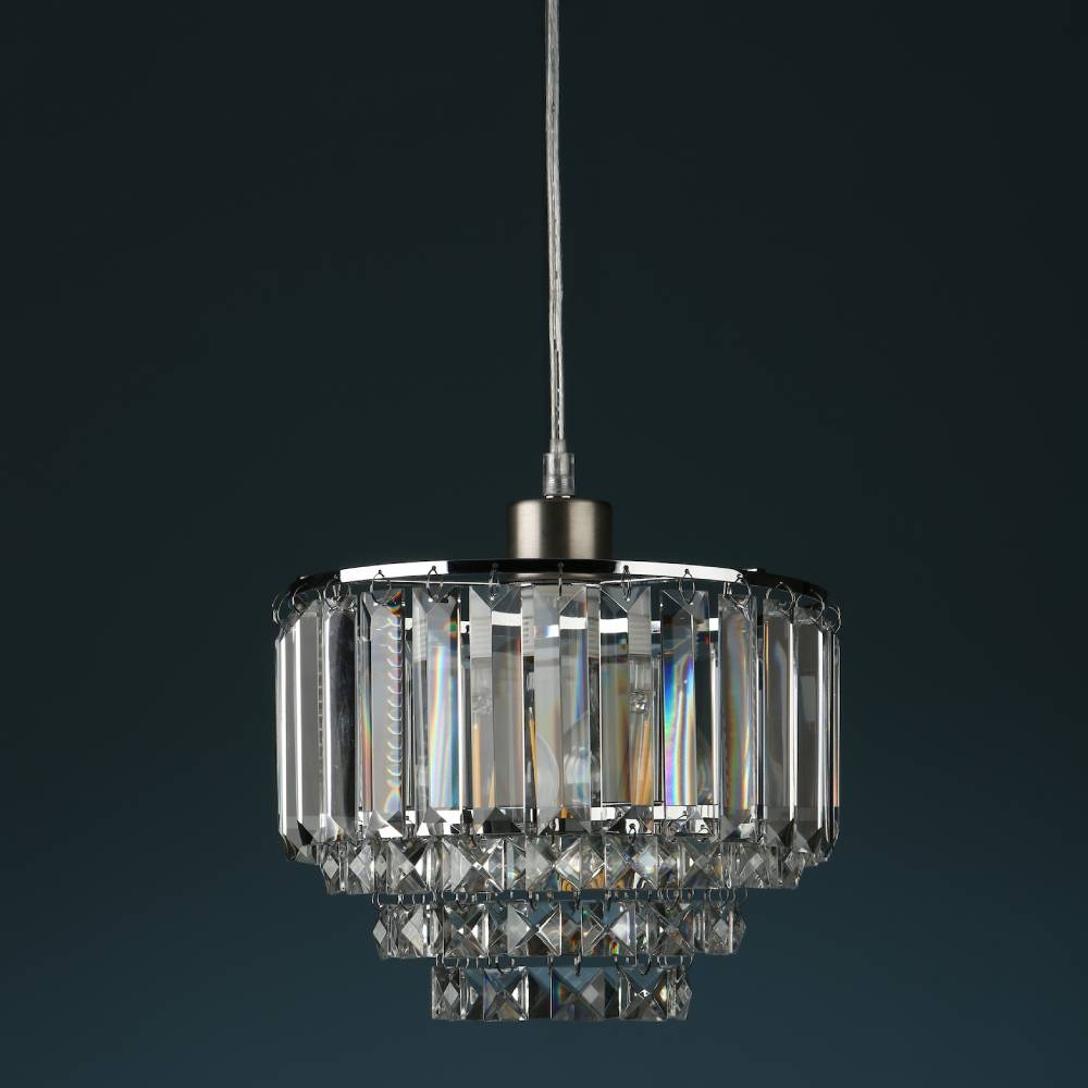 Laura Ashley Vienna Crystal & Polished Chrome Easy Fit Pendant - Glasswells