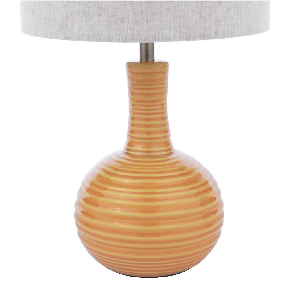 Laura Ashley Padley Table Lamp Ochre Ceramic & Antique Brass With Shad ...