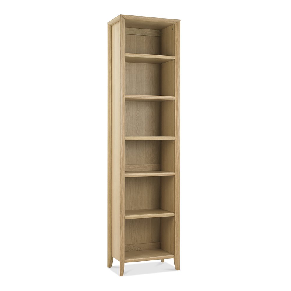Burnham Narrow Bookcase Oak - Glasswells