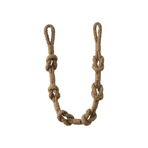 Shanklin Rope Knot Tieback Jute - Glasswells