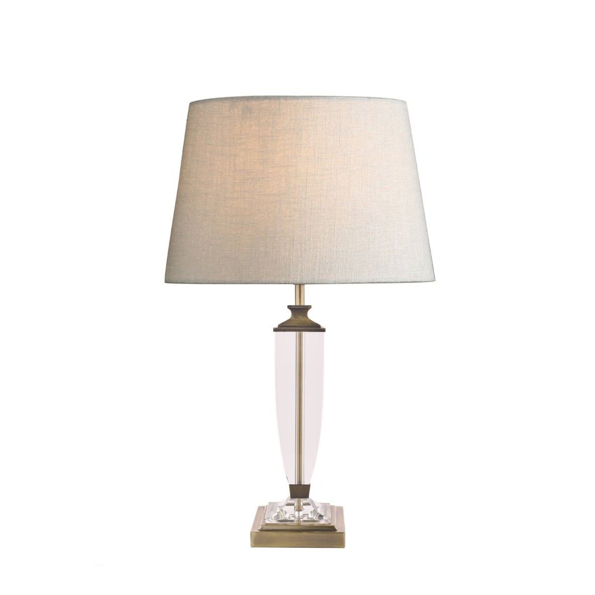 Laura Ashley Carson Antique Brass & Crystal table Lamp Medium - Base O - Glasswells