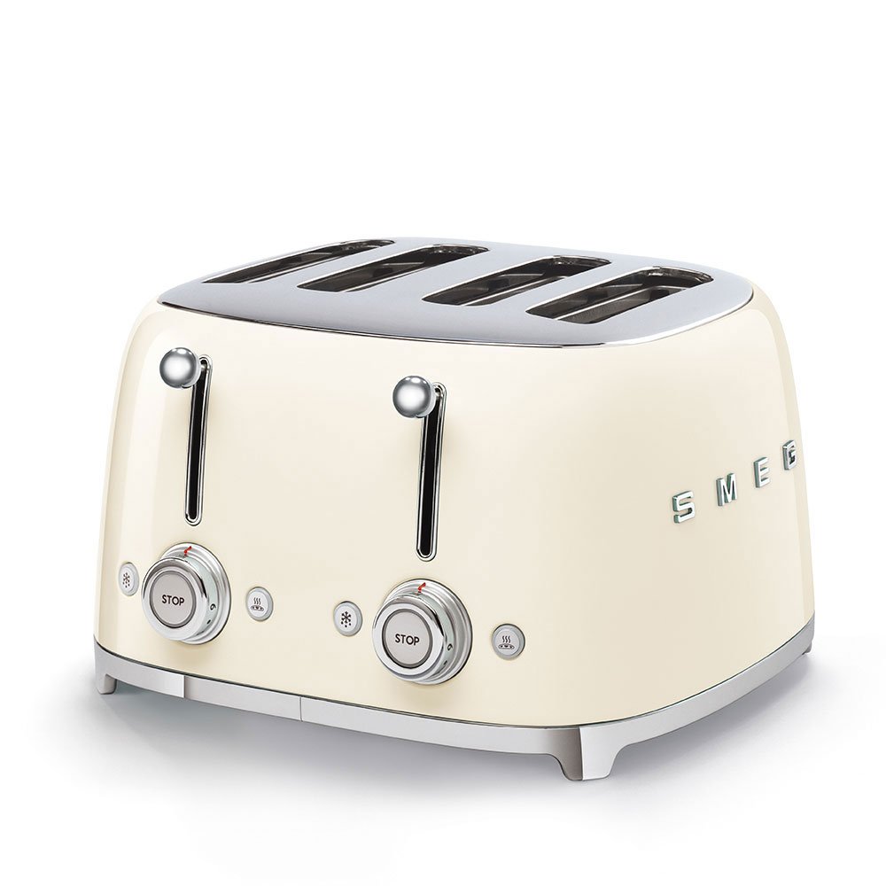 Smeg 50's Style Retro 4 Slice Toaster Cream - Glasswells