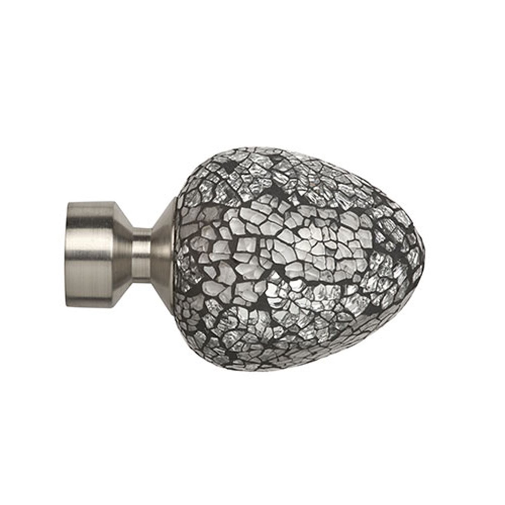 Stoat Silver Mirror Finial Satin Silver - Glasswells