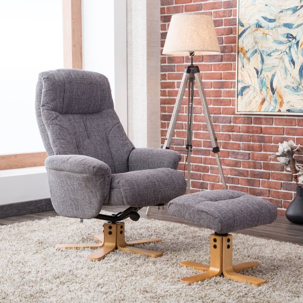 Deben Swivel Chair & Stool Lisbon Grey - Glasswells