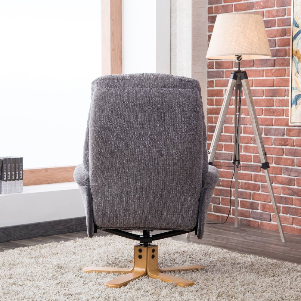 Deben Swivel Chair & Stool Lisbon Grey - Glasswells
