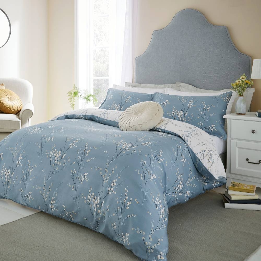 Laura Ashley Pussywillow Super King Duvet Set Dark Seaspray - Glasswells