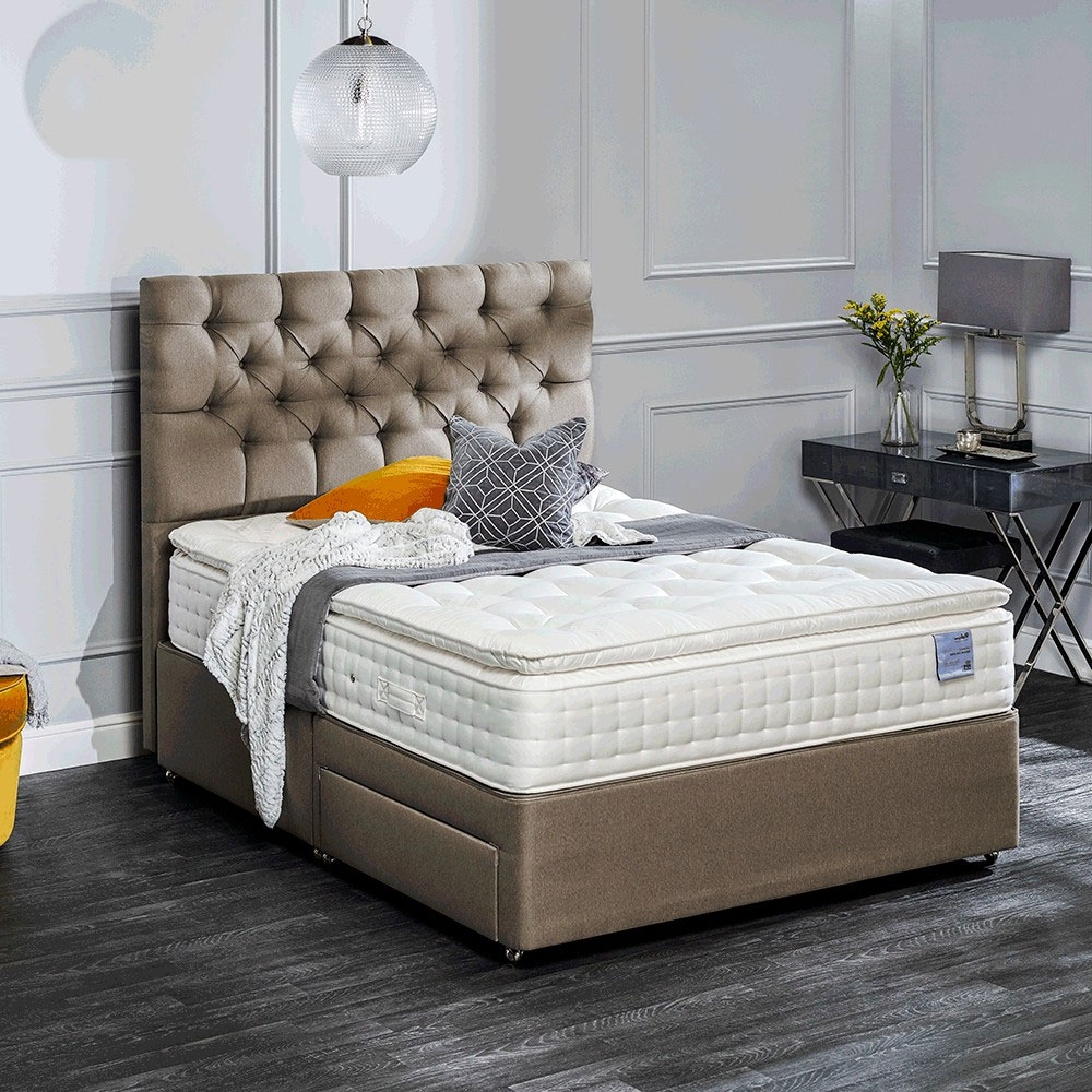 Relyon Ullswater Natural Silk 2900 150cm King 2 Drawer Divan Set Hum - Glasswells