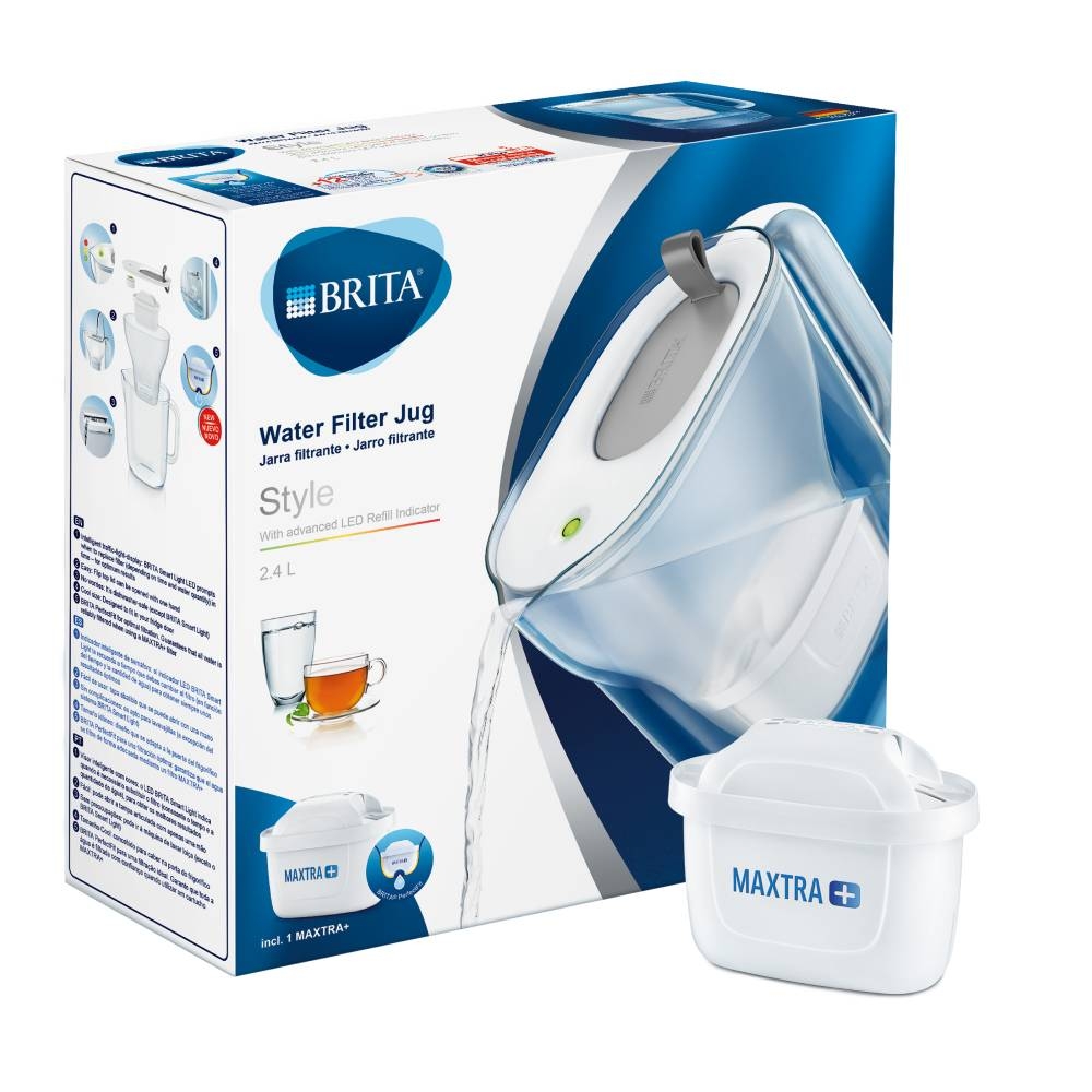 Brita Style Cool Grey Water Filter - Glasswells