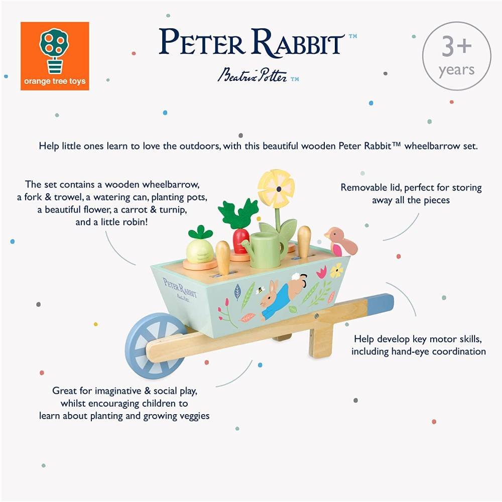 Orange Tree Toys Peter Rabbit Wheelbarrow FSC - Glasswells