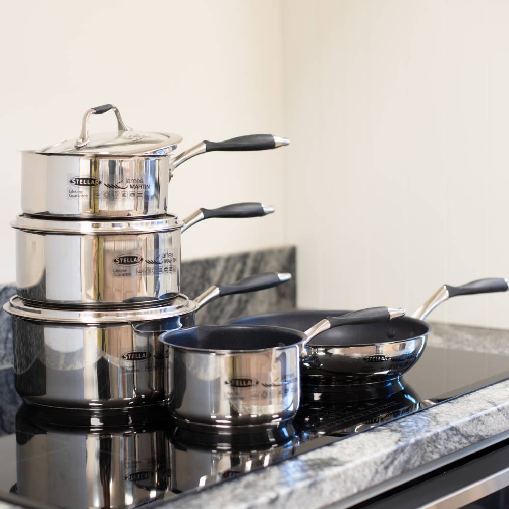 Stellar James Martin 5 Piece Saucepan Set - Glasswells