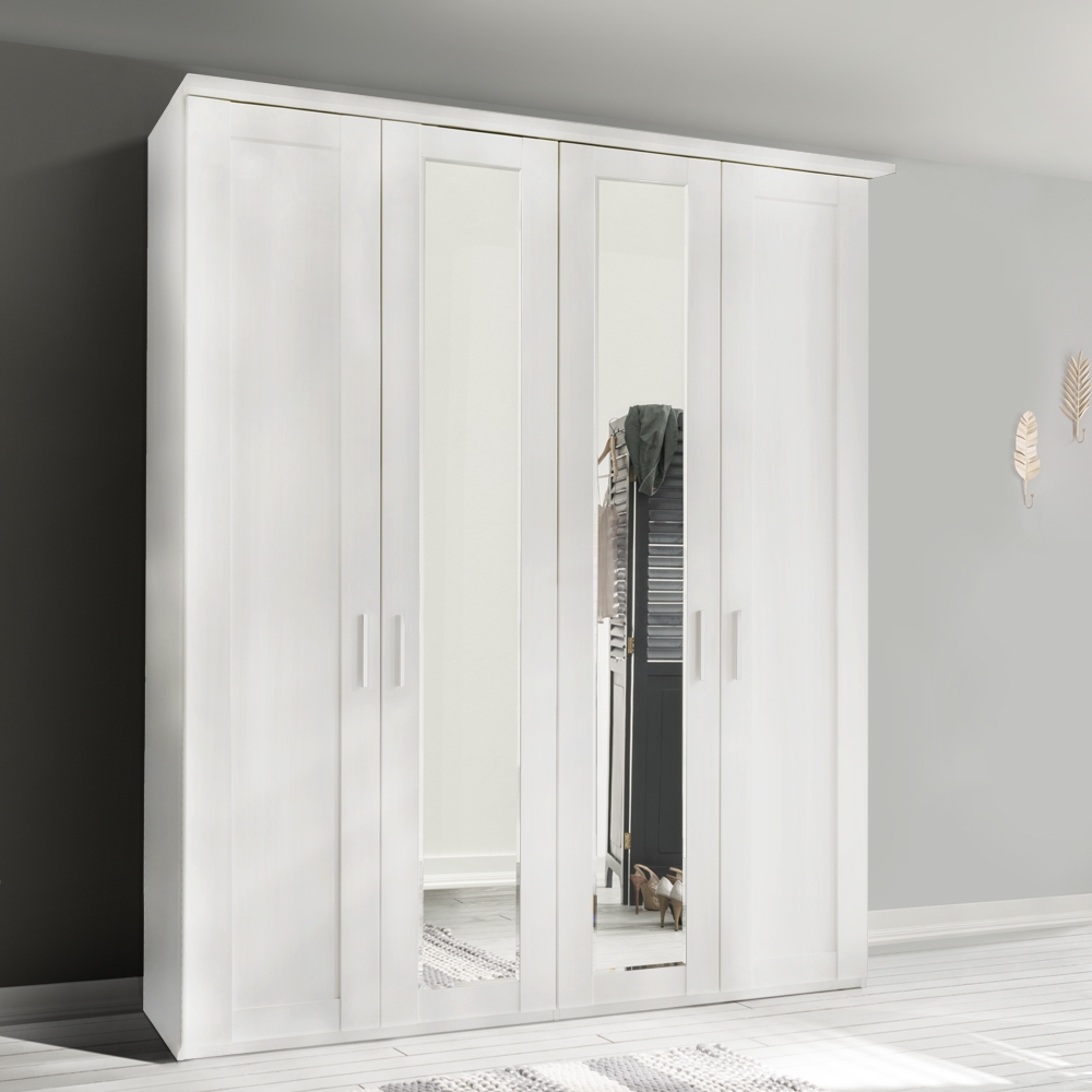 Cleveland 4 Door Mirrored Wardrobe - Glasswells