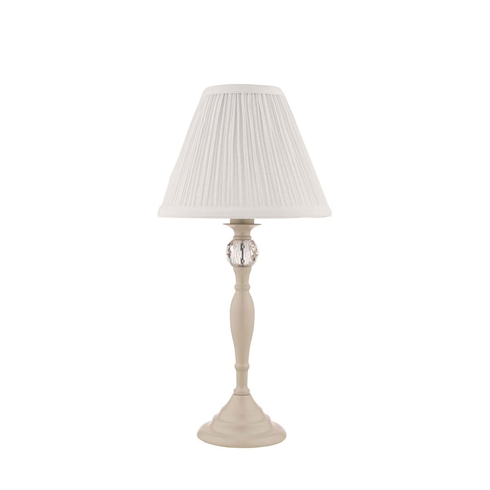 Laura Ashley Ellis Grey Satin-Painted Table Lamp With Ivory Shade ...
