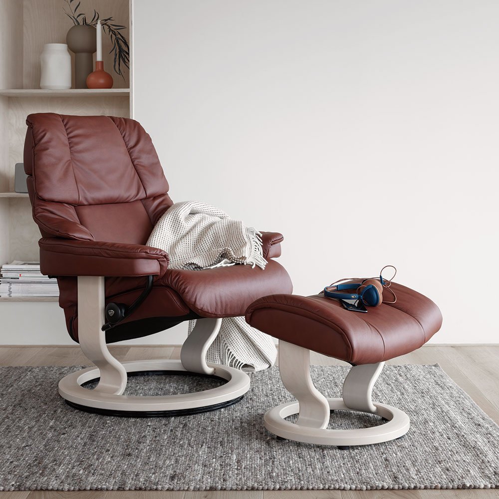 Stressless Reno Signature Chair With Footstool - Glasswells