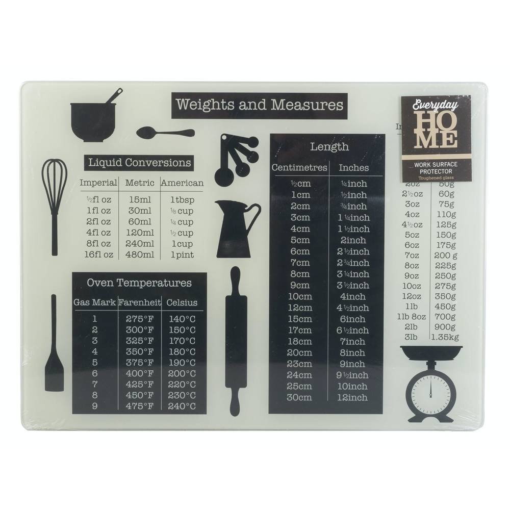 Everyday Home Weights/Measures Worktop Protector - Glasswells
