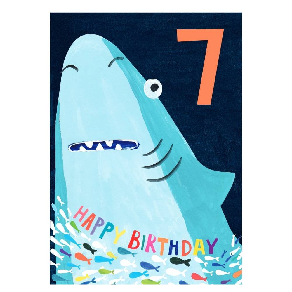 Age 7 Happy Birthday - Boy Birthday Greeting Card - Glasswells