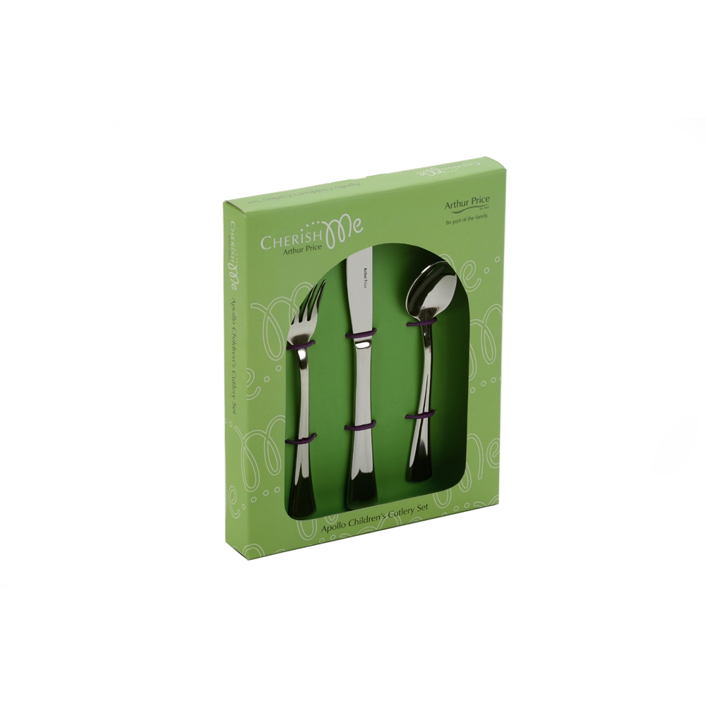 Arthur Price Apollo 3 Piece Childs Cutlery Set - Glasswells