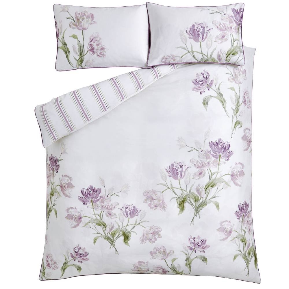 Laura Ashley Gosford Super King Duvet Set Grape - Glasswells