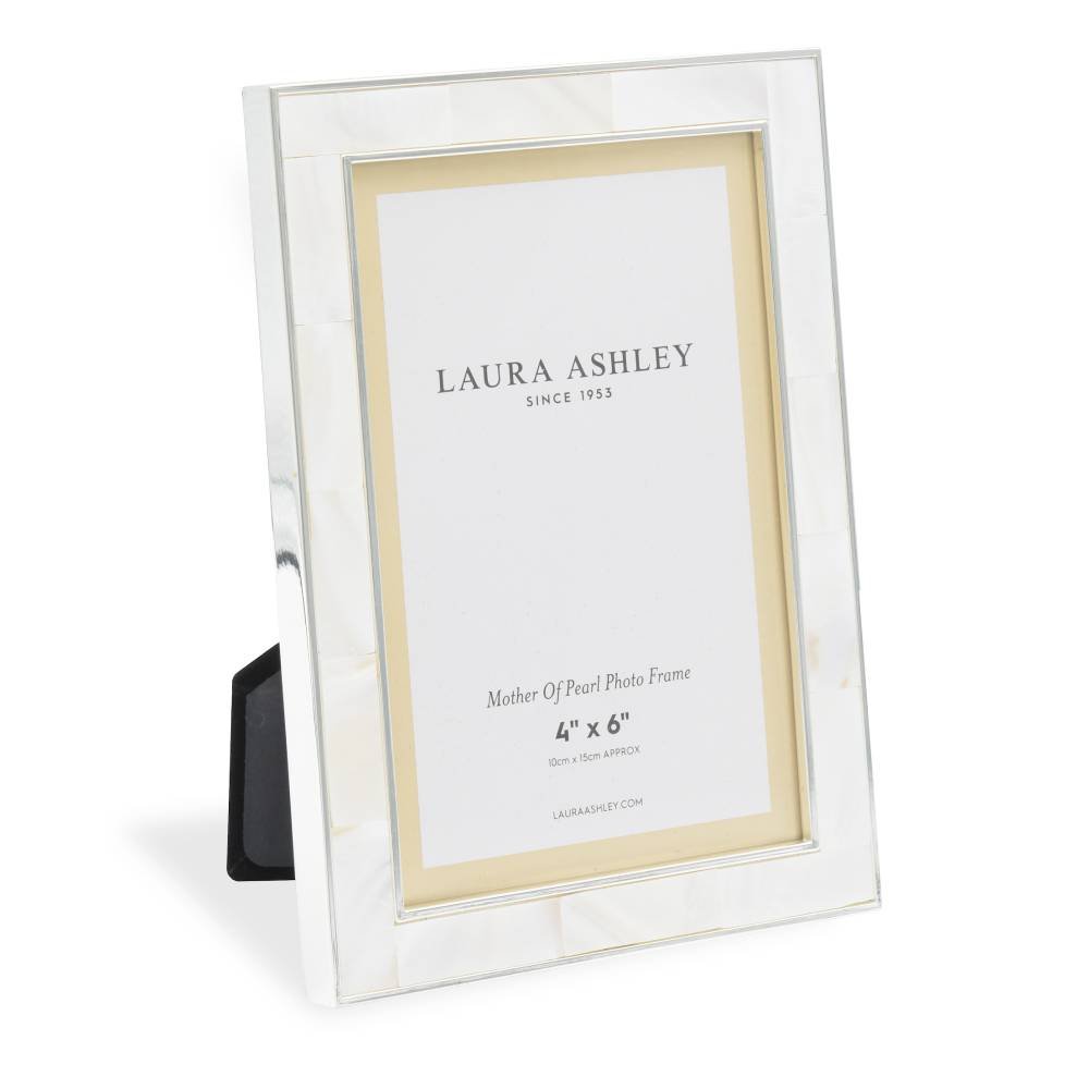 Laura Ashley Mother Of Pearl Photo Frame 4x6" - Glasswells