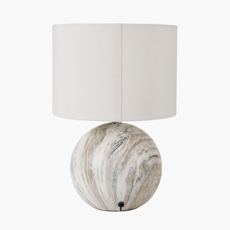 Viejo Ceramic Grey Stone Effect Table Lamp - Glasswells